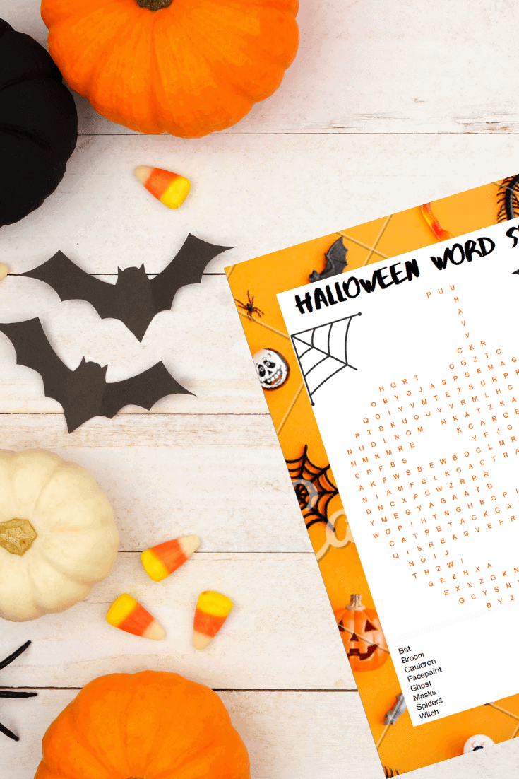 Free Pumpkin-Shaped Halloween Word Search Printable! - I Spy Fabulous