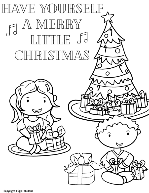 4 Free Christmas Day Coloring Pages! - I Spy Fabulous