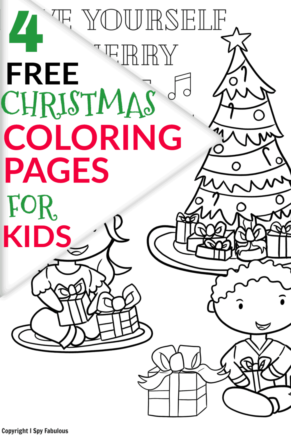 4 Free Christmas Day Coloring Pages! - I Spy Fabulous
