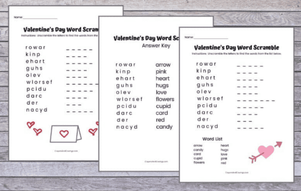18 Free Valentine’s Day Games & Printable Activities for Kids! - I Spy ...