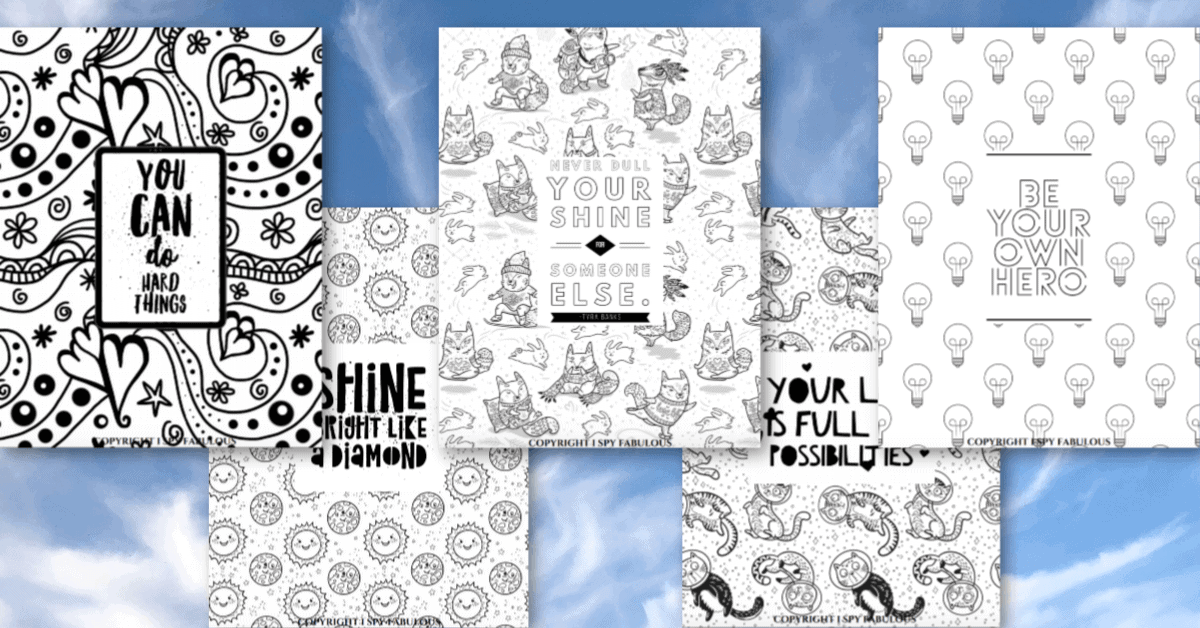 5 Empowering Coloring Pages for Teens – Free Printables! - I Spy Fabulous