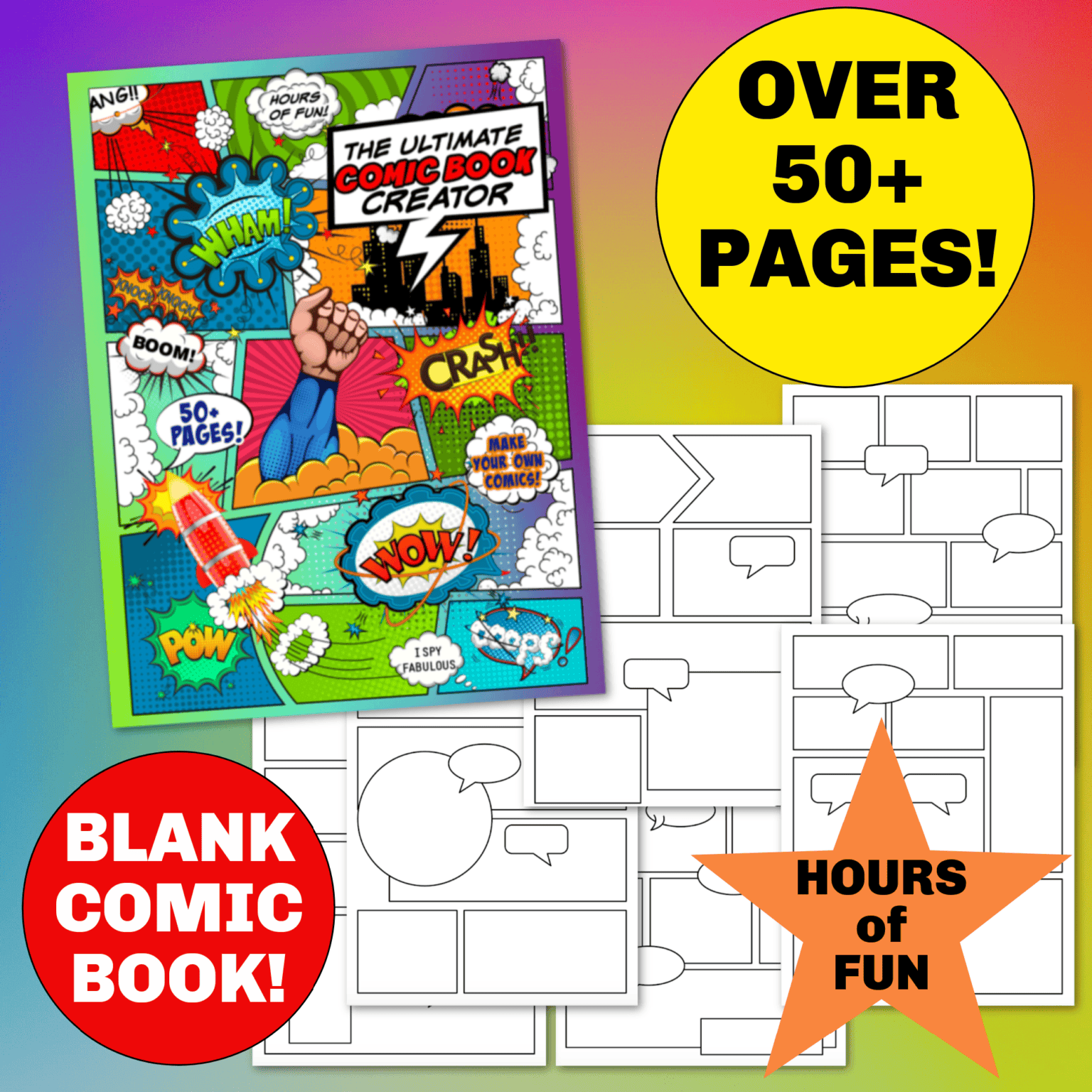 50 Blank Comic Pages to Draw Your Own Comics & A Freebie! - I Spy Fabulous