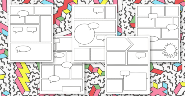 5 Free Blank Comic Pages to Draw Your Own Comics! - I Spy Fabulous