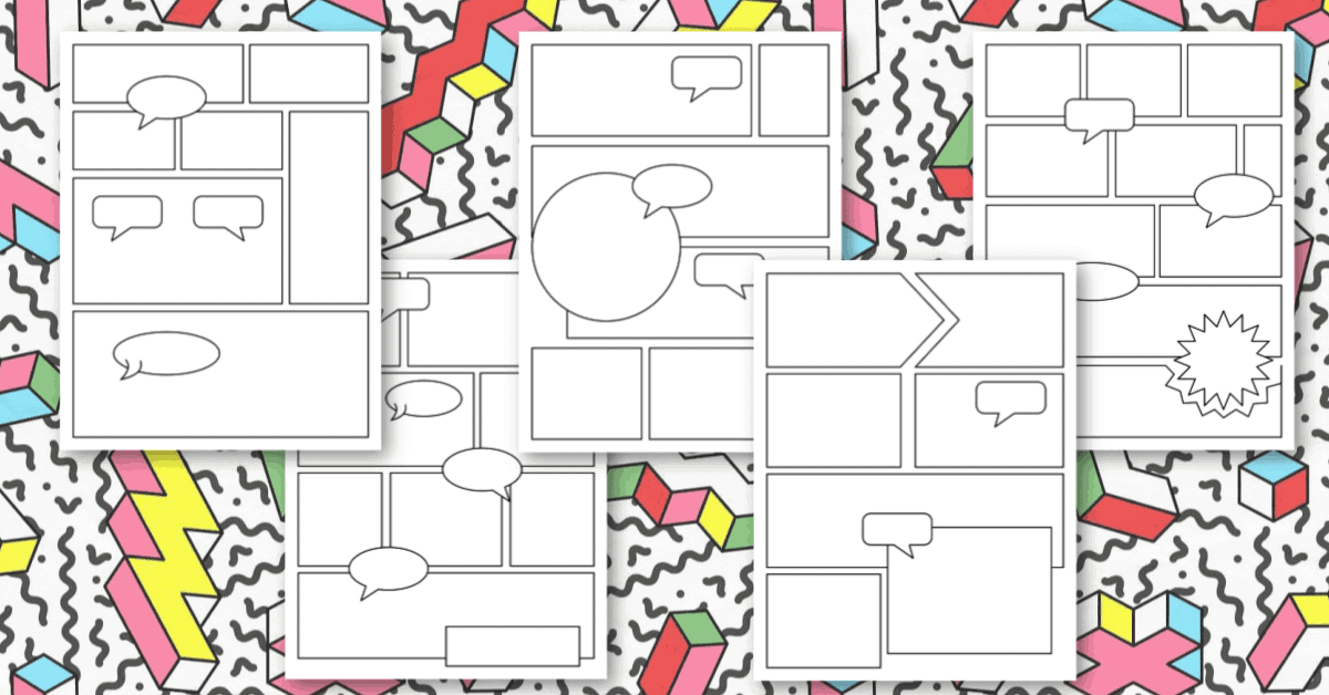 5 Free Blank Comic Pages to Draw Your Own Comics! - I Spy Fabulous