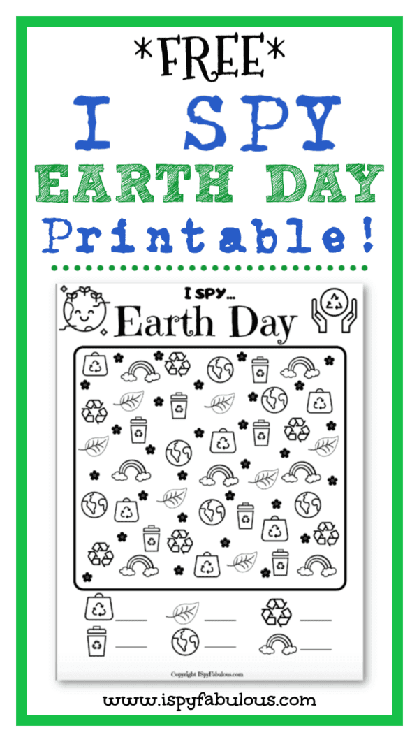 Free Earth Day I Spy Coloring Page Printable for Kids! - I Spy Fabulous