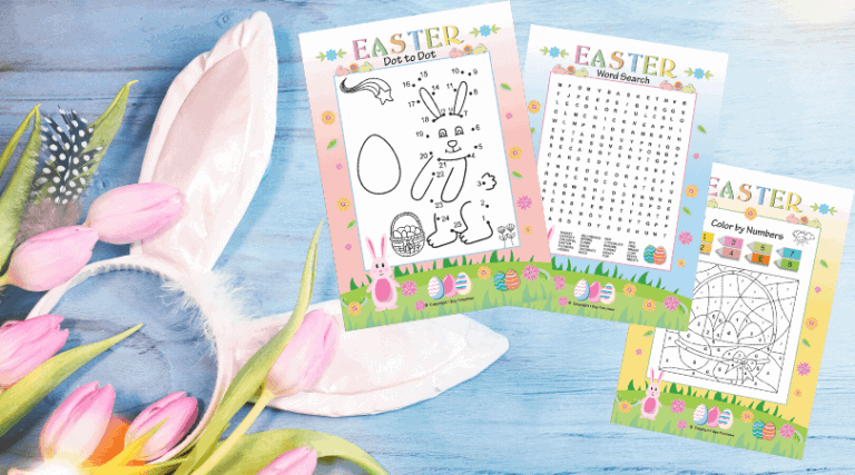 Free Easter Word Search, Easter Dot-to-Dot & Easter Color By Number ...