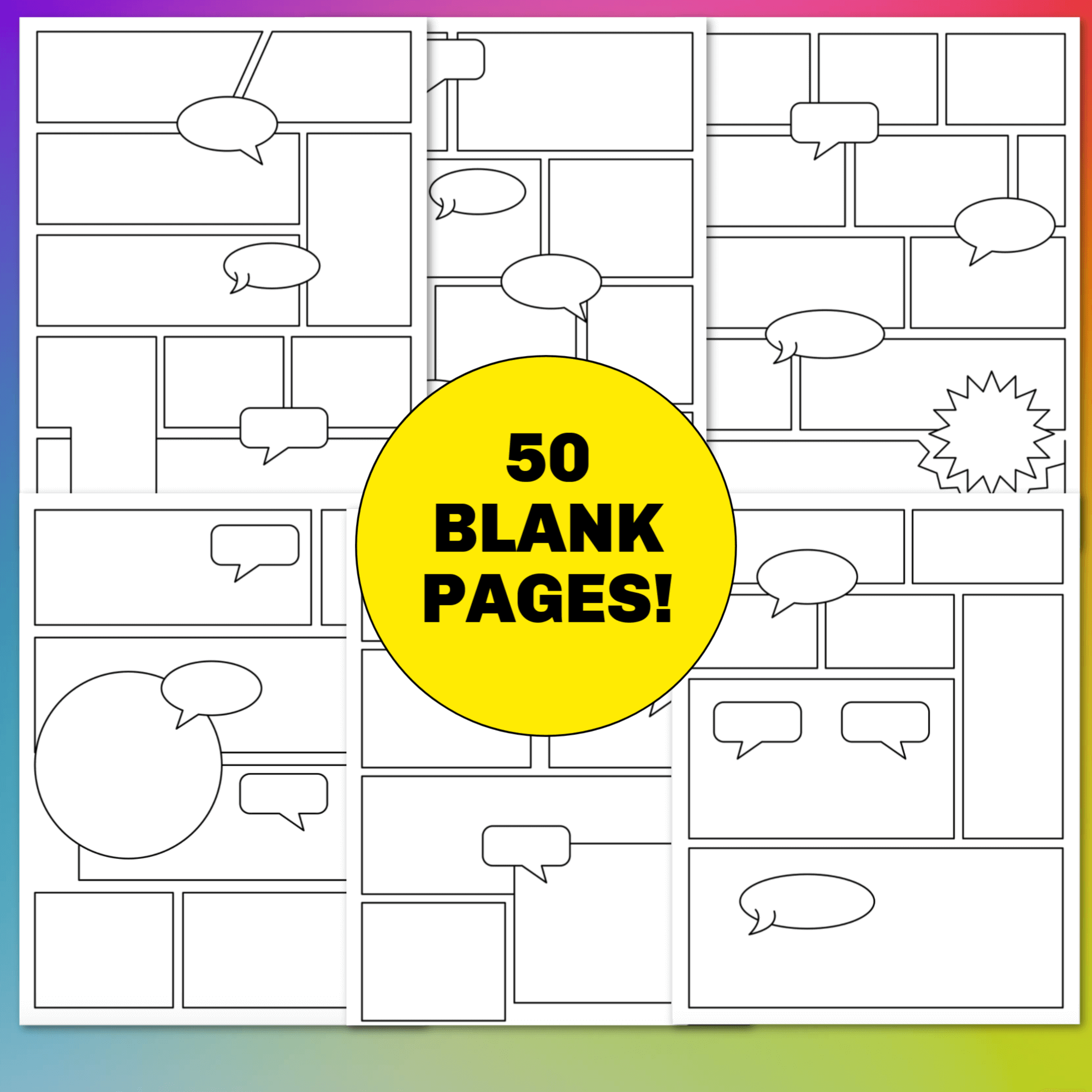 50 Blank Comic Pages to Draw Your Own Comics & A Freebie! - I Spy Fabulous