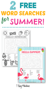 2 Free Summer Word Search Printables for Tons of Summer Fun! - I Spy ...