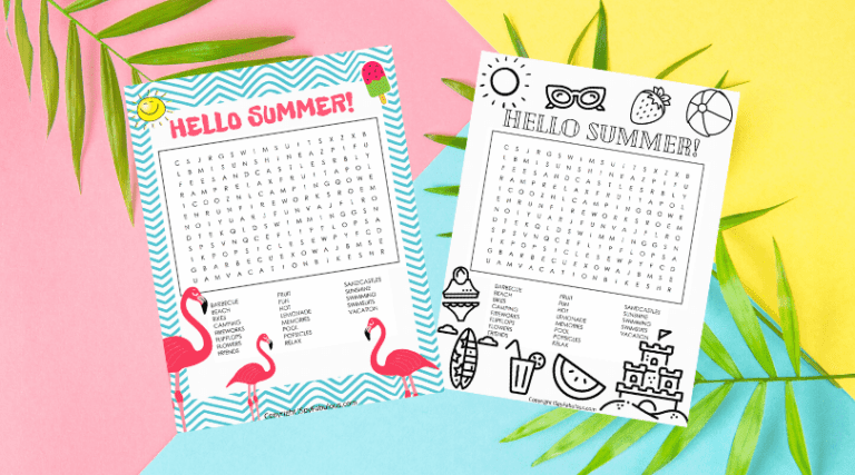 2 Free Summer Word Search Printables for Tons of Summer Fun! - I Spy ...