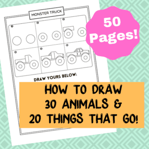 50 Step by Step Drawing Worksheets for Kids! - I Spy Fabulous