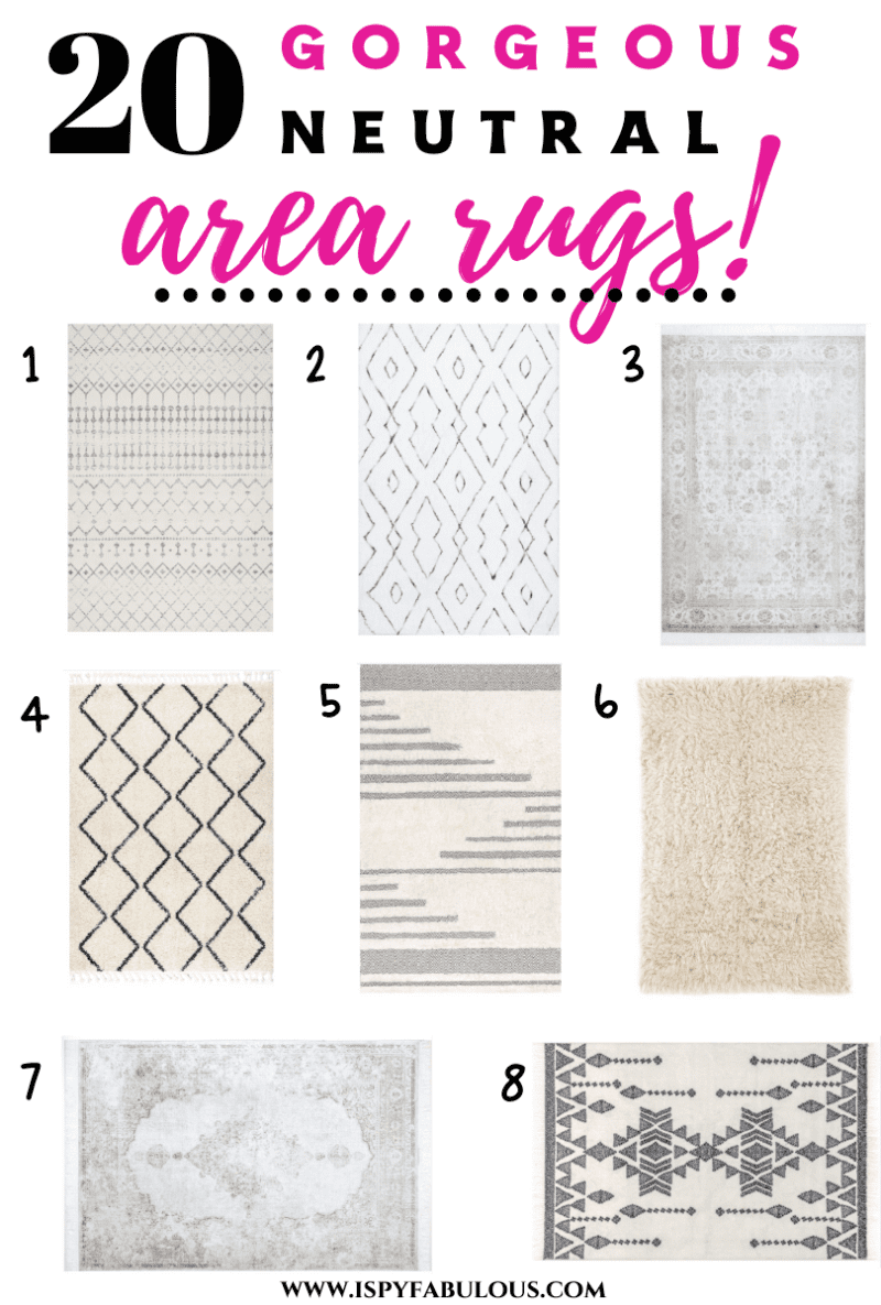 20 Gorgeous Neutral Area Rugs Perfect for Any Room! - I Spy Fabulous