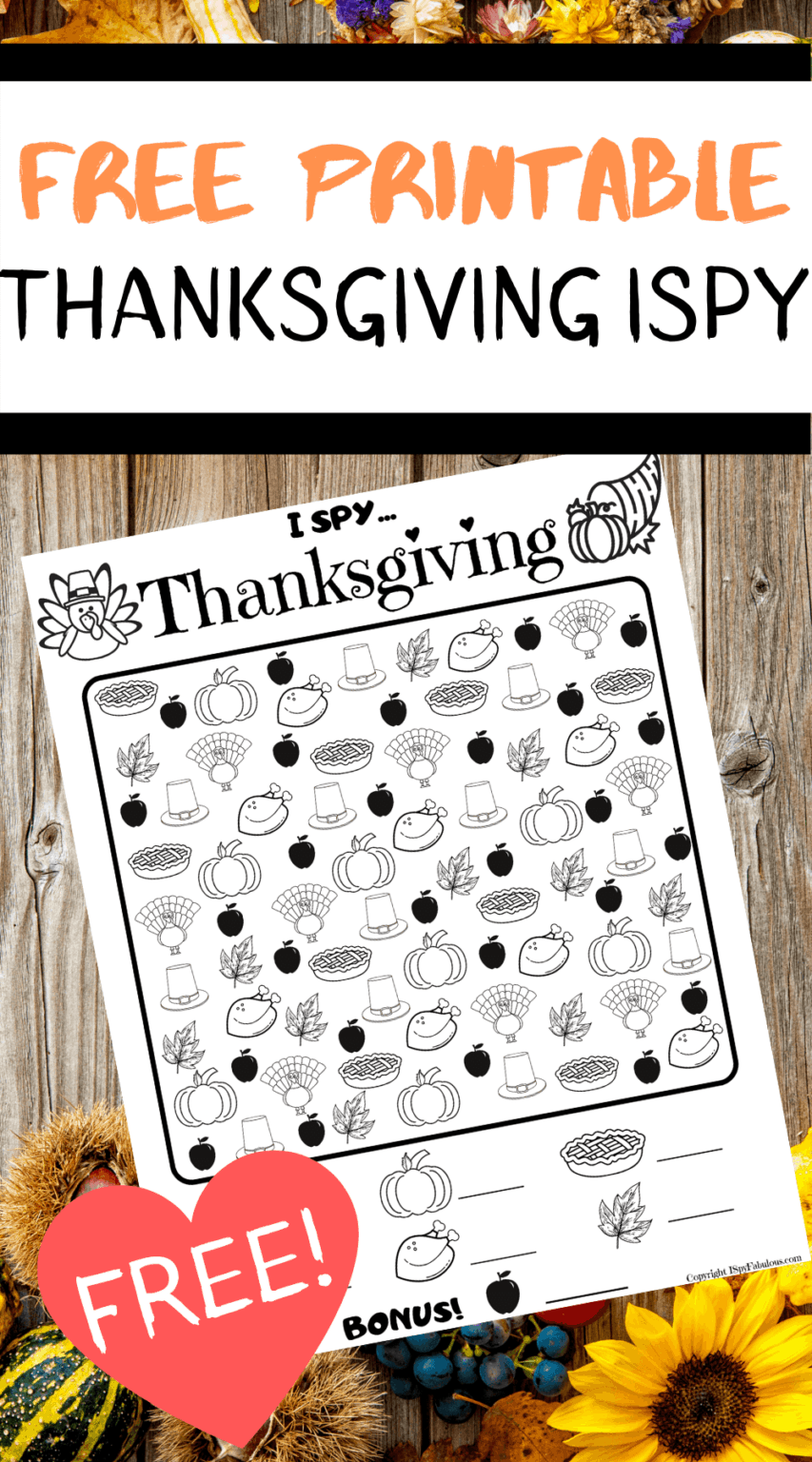 Free & Festive I Spy Thanksgiving Printable! - I Spy Fabulous