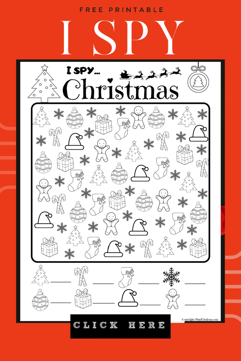 Free I Spy Christmas Printable for Kids! - I Spy Fabulous