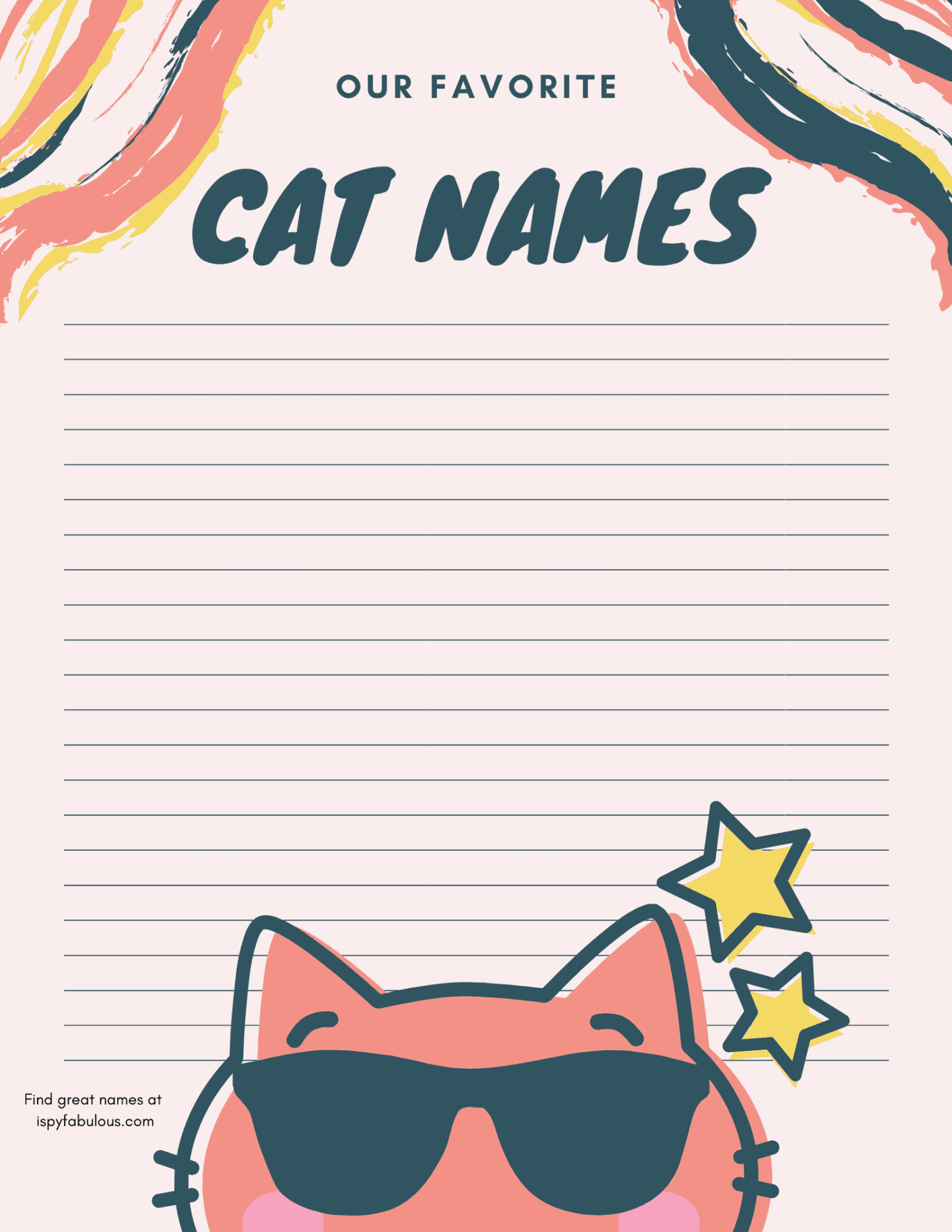 120 Purrfect Girl Cat Names for your Feline Friend & a Free Printable ...