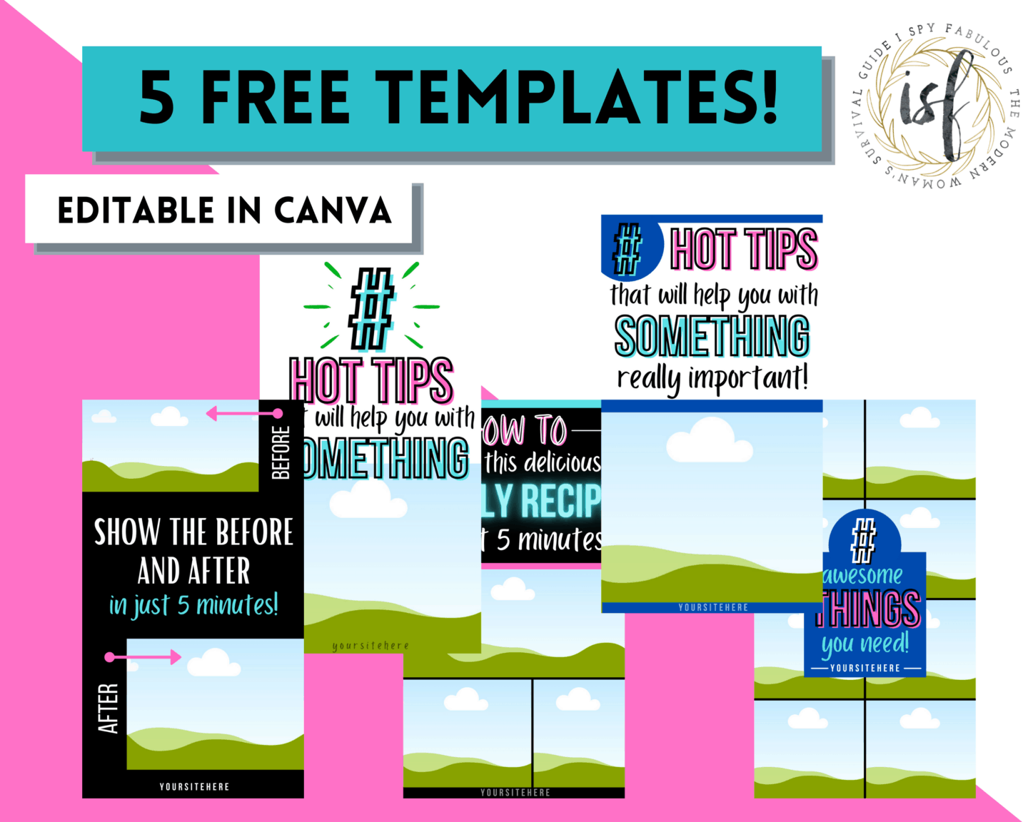 5 Free Pinterest Templates & Pin Tips That WORK! - I Spy Fabulous