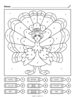 10 Festive Fall Color By Number Coloring Pages - I Spy Fabulous
