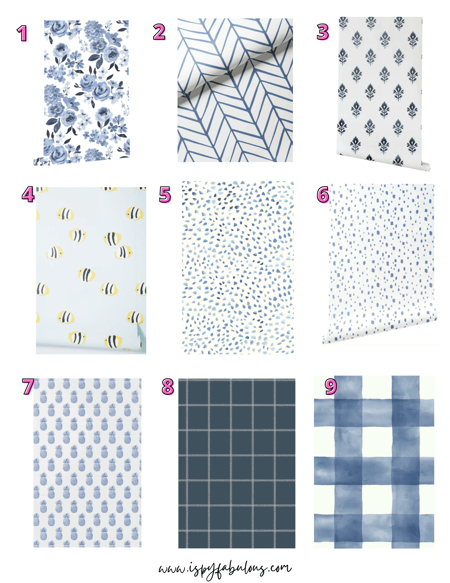 9 Blue Wallpaper Designs You’ll Want On Your Wall Immediately - I Spy ...