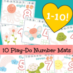10 Number Play-Dough Mats with Ten Frames - I Spy Fabulous