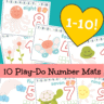 10 Number Play-Dough Mats with Ten Frames - I Spy Fabulous
