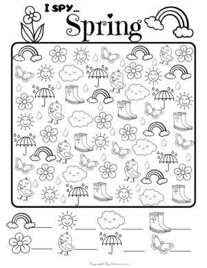 Free I Spy Spring Printable & Coloring Page - I Spy Fabulous