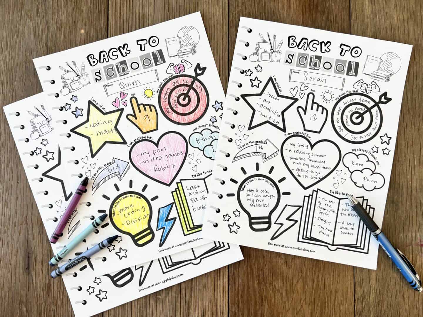 Printable Back To School Goal-Setting Activity Perfect for the First ...
