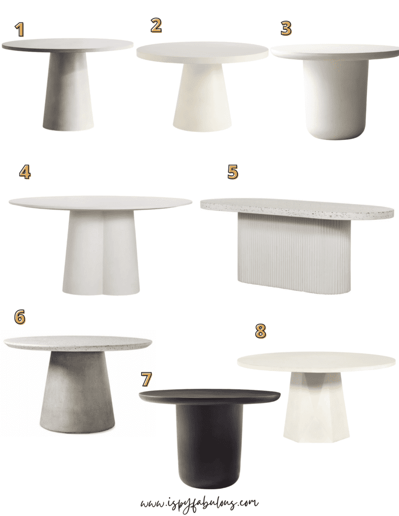 8 Chic Round Concrete Dining Tables for Indoor or Outdoor - I Spy Fabulous