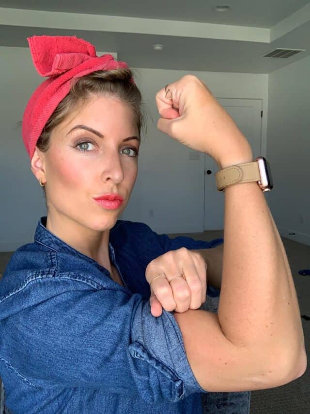 Easy Rosie The Riveter Costume Makeup for Halloween - I Spy Fabulous
