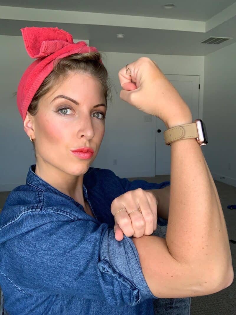 Easy Rosie The Riveter Costume Makeup for Halloween - I Spy Fabulous