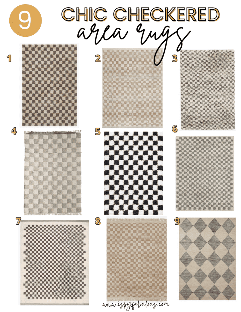 9 Chic Checkered Area Rugs For Cool, Retro Style - I Spy Fabulous