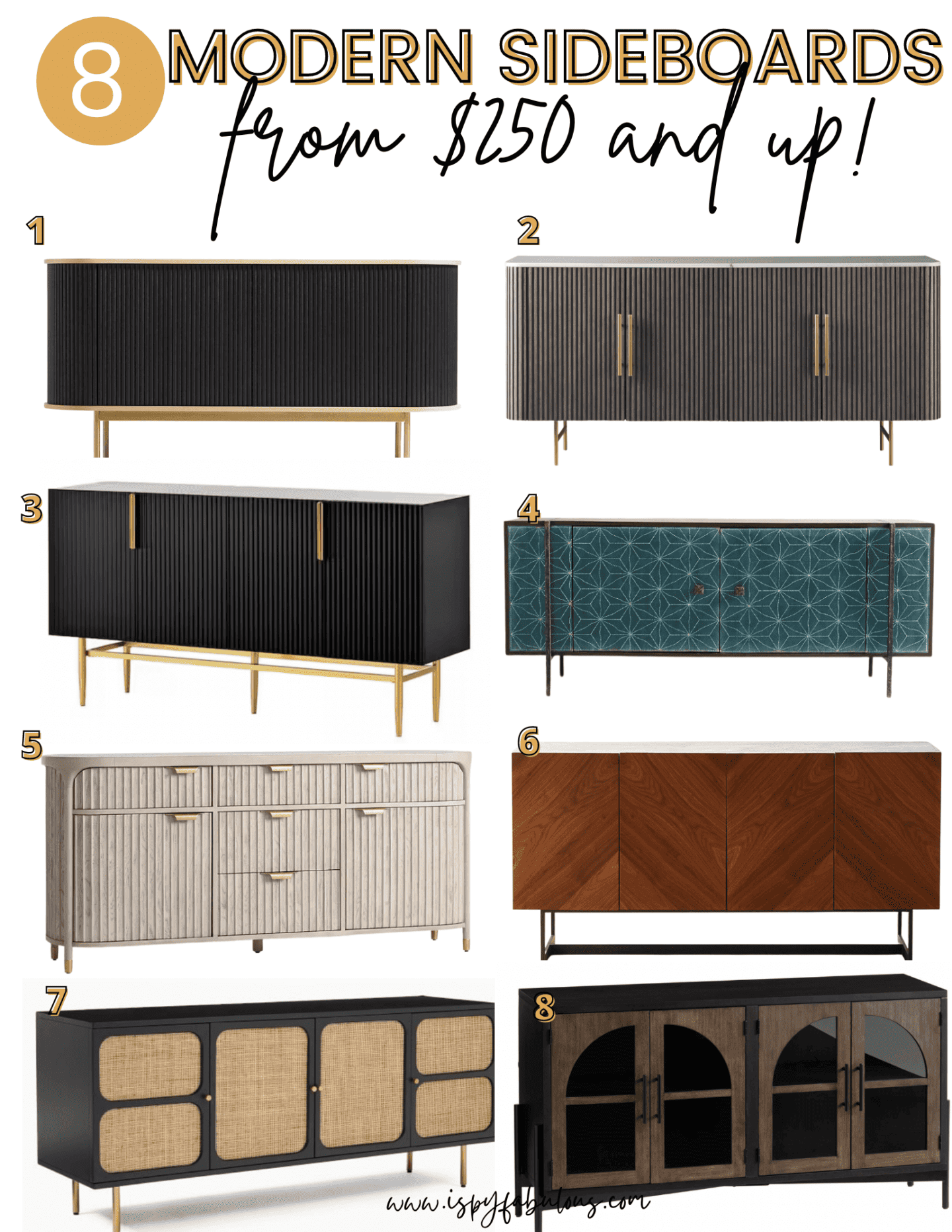 8 Gorgeous Sideboard Consoles from $250 and up! - I Spy Fabulous