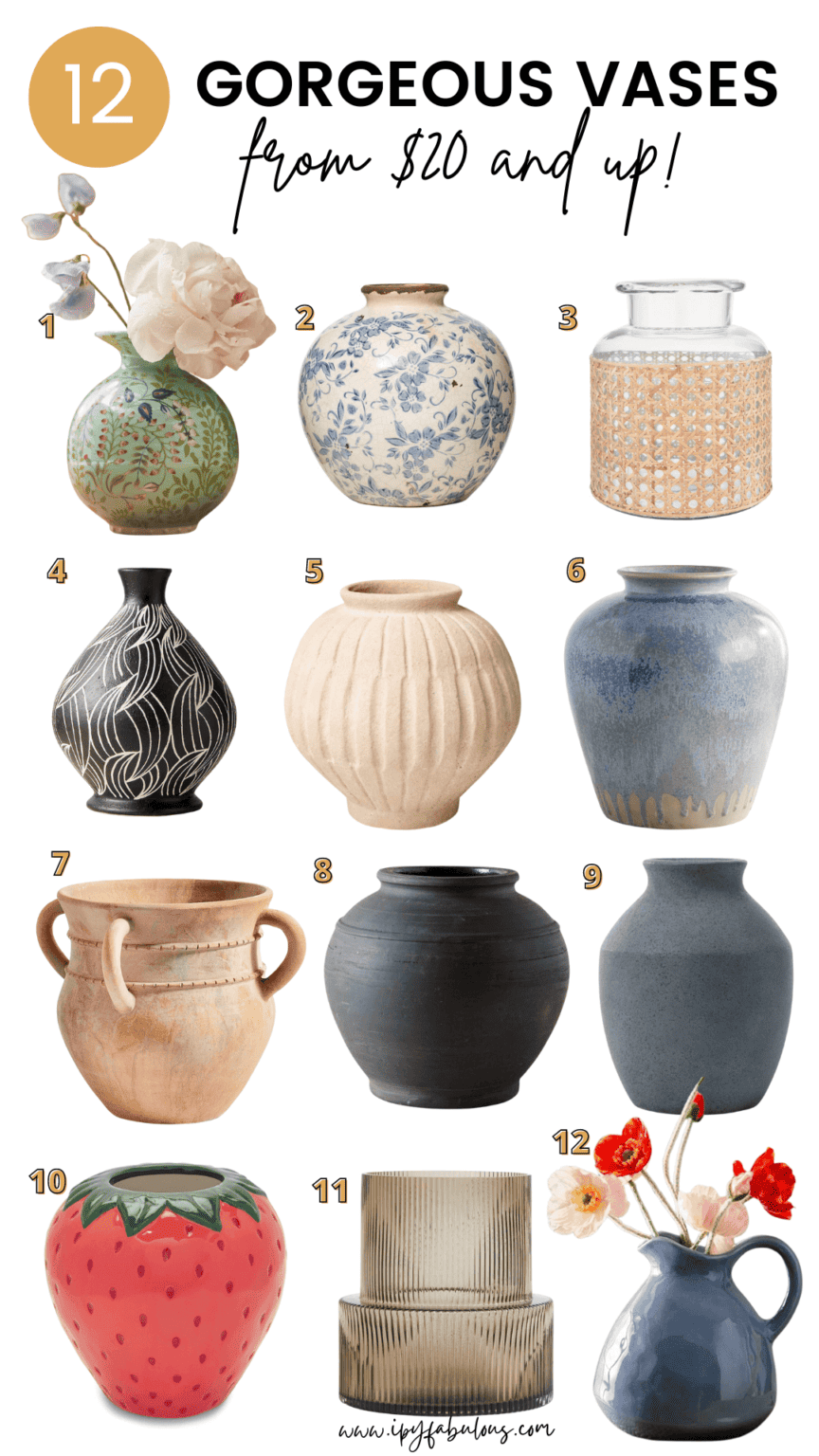 12 Gorgeous Vases From $25 and Up! - I Spy Fabulous