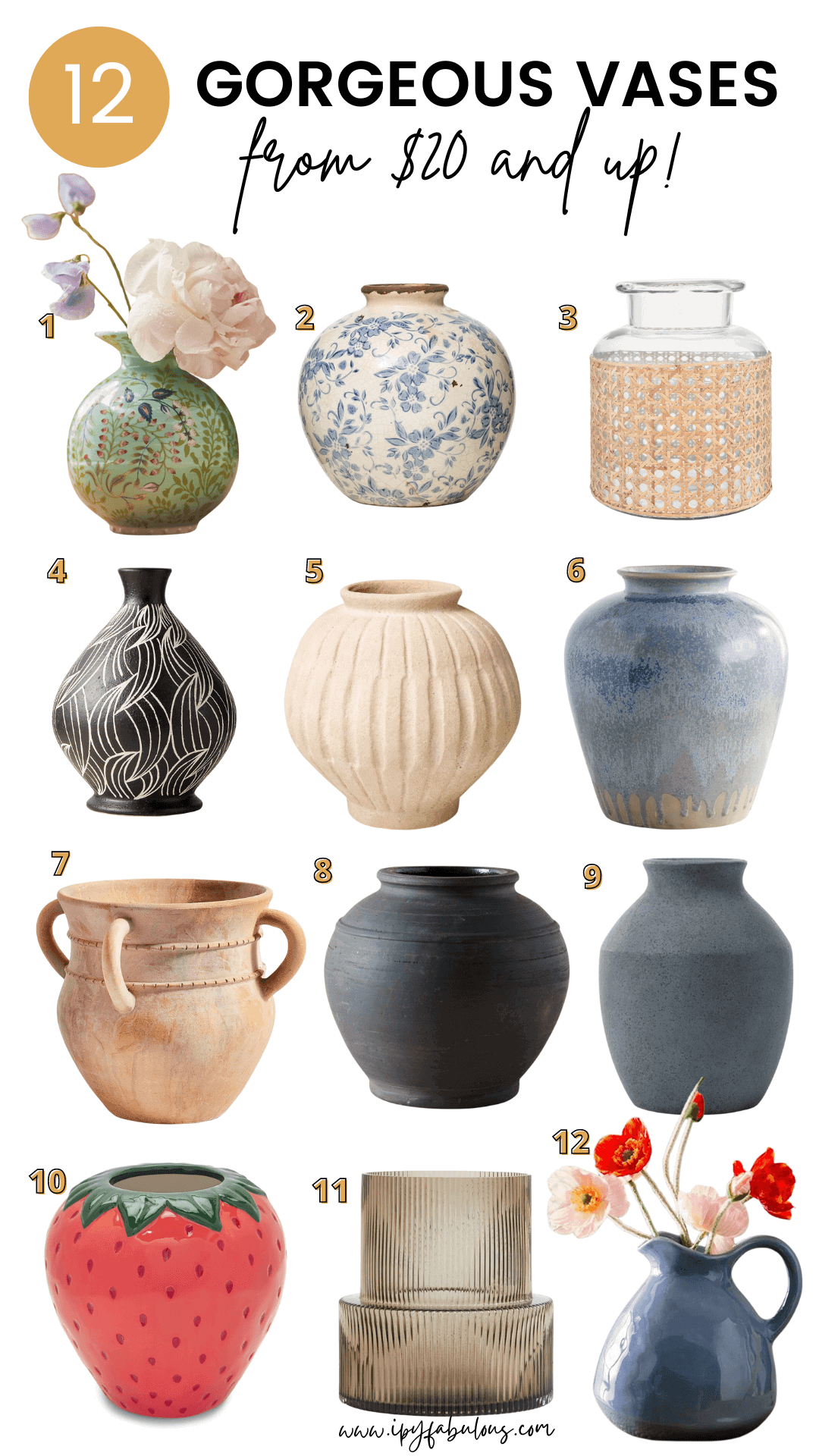 12 Gorgeous Vases From $25 and Up! - I Spy Fabulous