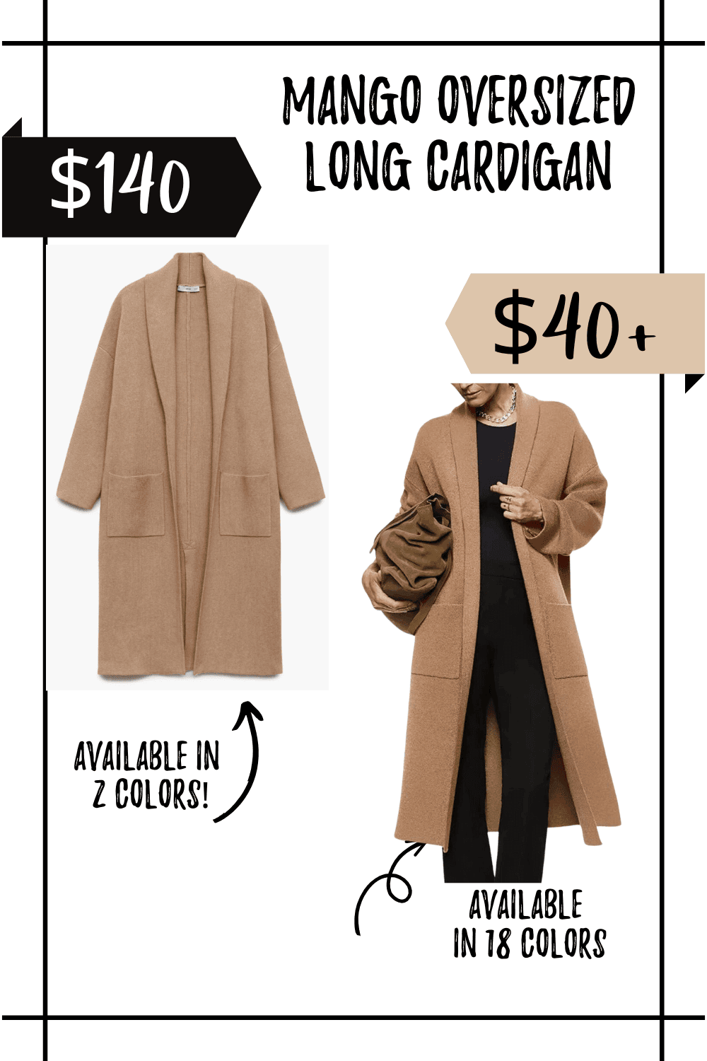 Splurge or Save: Mango Oversized Long Cardigan - I Spy Fabulous